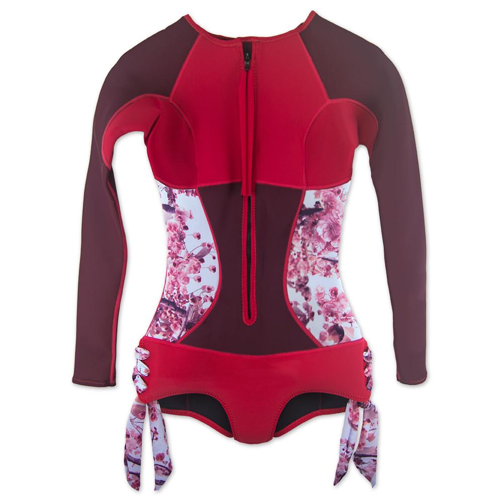 Sirensong Wetsuits 2.5mm Longsleeve Springsuit | Cherry floral print