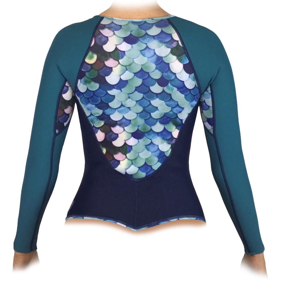 Sirensong Wetsuits 2.5mm Longsleeve Jacket | Siren mermaid print